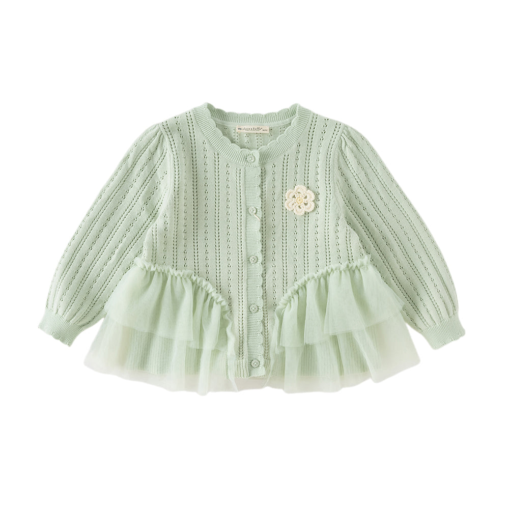 Dave&Bella Toddler Girls Cute Green Versatile Mesh Sweater Cardigans ...